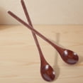 2PCS Natural Wooden Spoons Set - Long Handled Honey & Jam Stirrers for ...