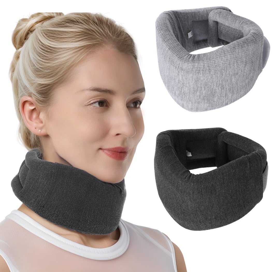 2PCS Neck Braces for Neck Pain, Elastic & Supportive Double-Foam ...