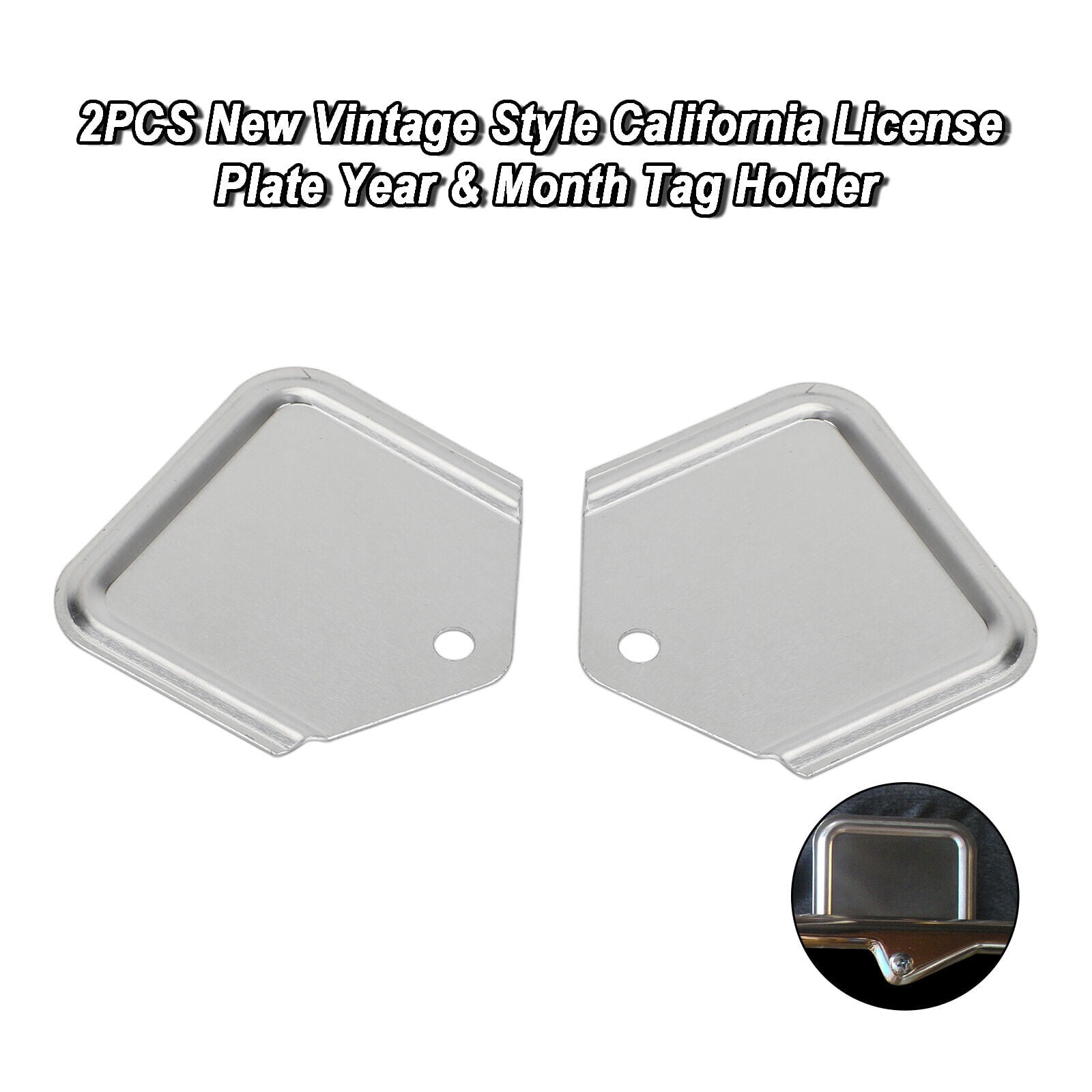 2PCS New Vintage Style California License Plate Year & Month Tag Holder ...