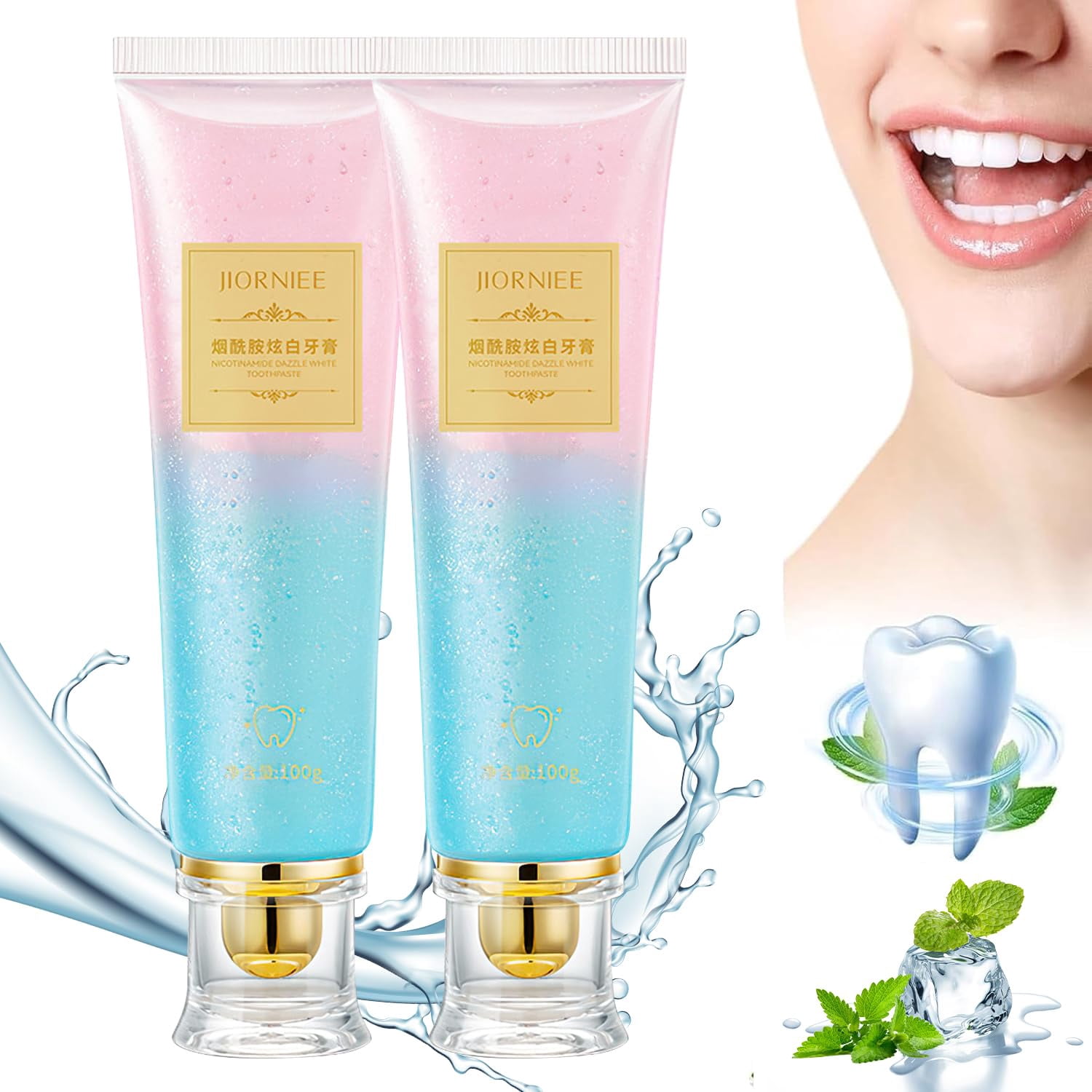 2PCS Niacinamide Toothpaste, Niacinamide AIF9 Whitening Toothpaste ...