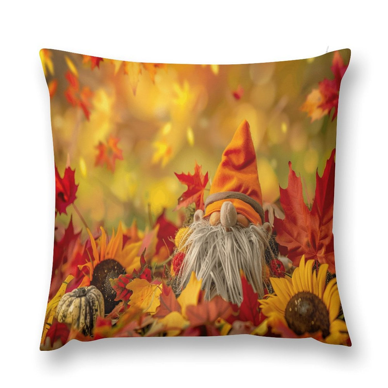 2PCS Nine Tailed Fox Chasing Butterfly Two Sided Printing Pillow Cover ...