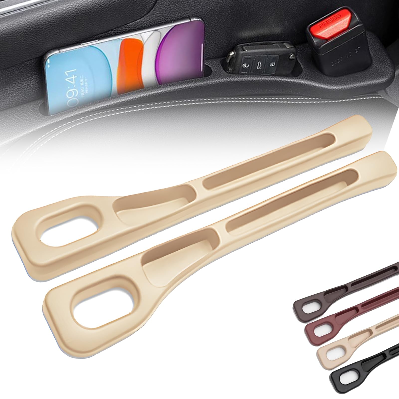 2PCS No Drop Seat Guard,2025 New Car Seat Side Gap Filler Organizer ...