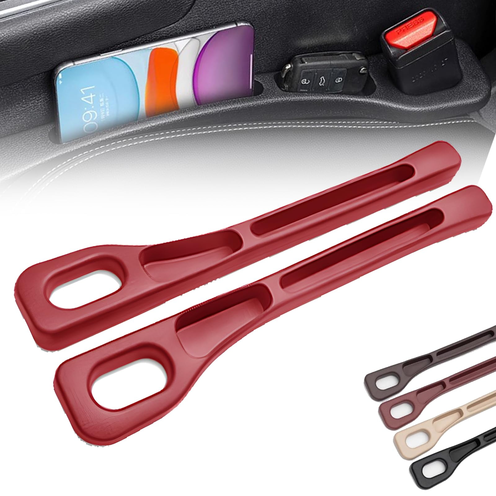 2PCS No Drop Seat Guard,2025 New Car Seat Side Gap Filler Organizer ...