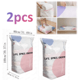 2PCS No-Pump Vacuum Storage Bags, Press & Seal Reusable Space Saver ...