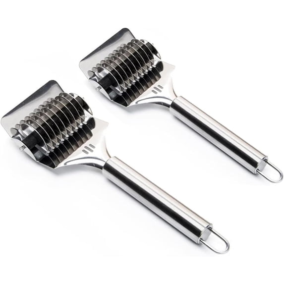 2PCS Noodle Cutter,Pasta Roller Tool for Homemade Noodles,Stainless ...