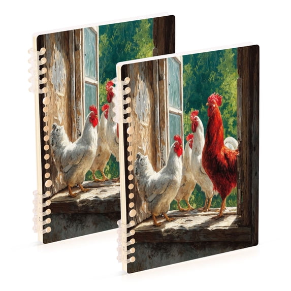 2PCS Notebook 8.3x5.7x0.4 Inch Journey Note Diary Hardcover Notebook 60 ...