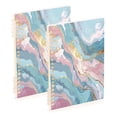 2PCS Notebook 8.3x5.7x0.4 Inch Journey Note Diary Hardcover Notebook 60 ...