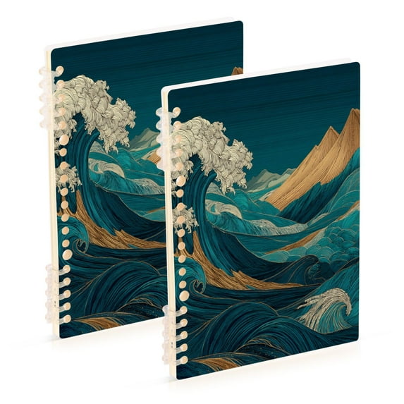2PCS Notebook 8.3x5.7x0.4 Inch Journey Note Diary Hardcover Notebook 60 ...