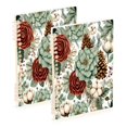 2PCS Notebook 8.3x5.7x0.4 Inch Journey Note Diary Hardcover Notebook 60 ...