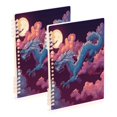 2PCS Notebook 8.3x5.7x0.4 Inch Journey Note Diary Hardcover Notebook 60 ...