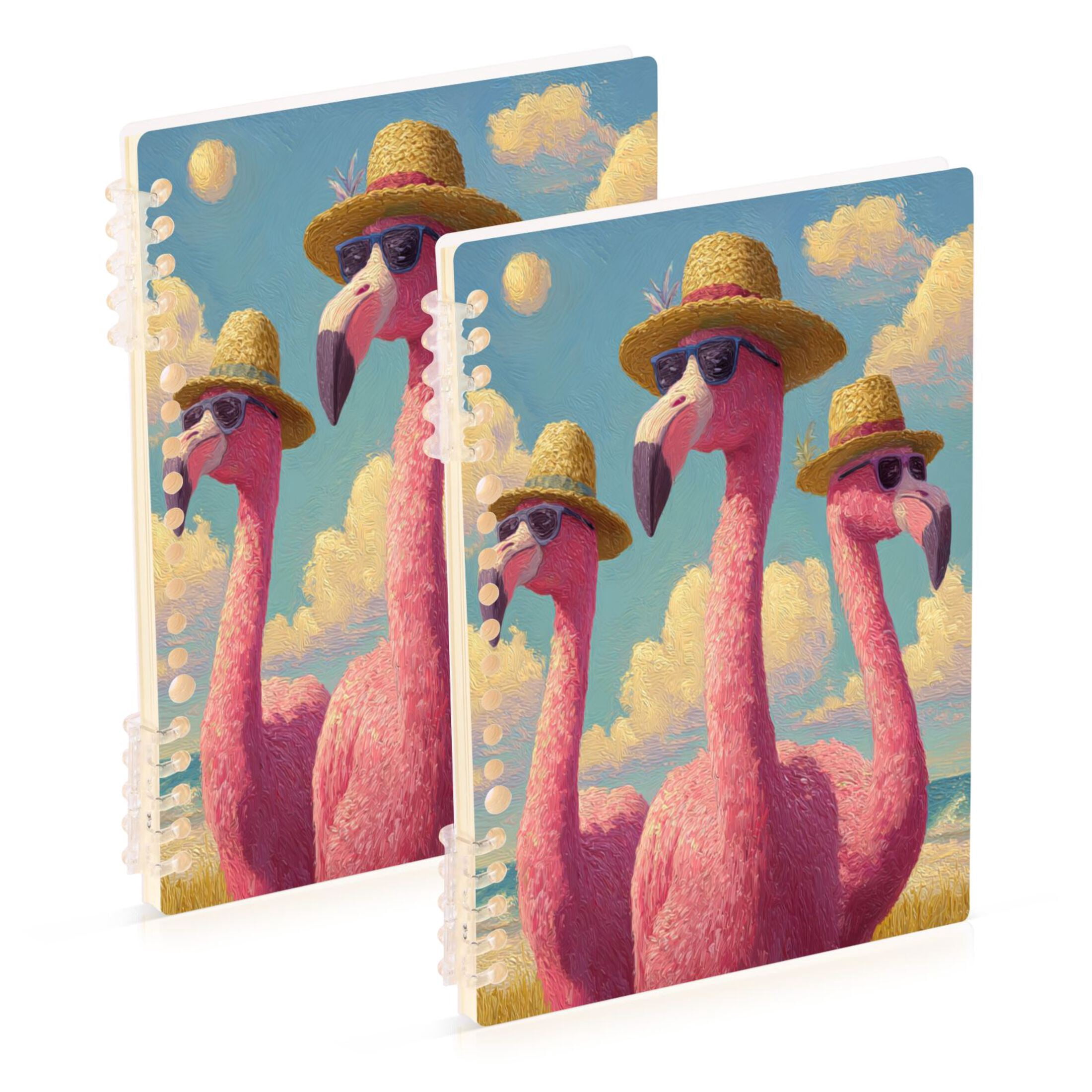 2PCS Notebook 8.3x5.7x0.4 Inch Journey Note Diary Hardcover Notebook 60 ...