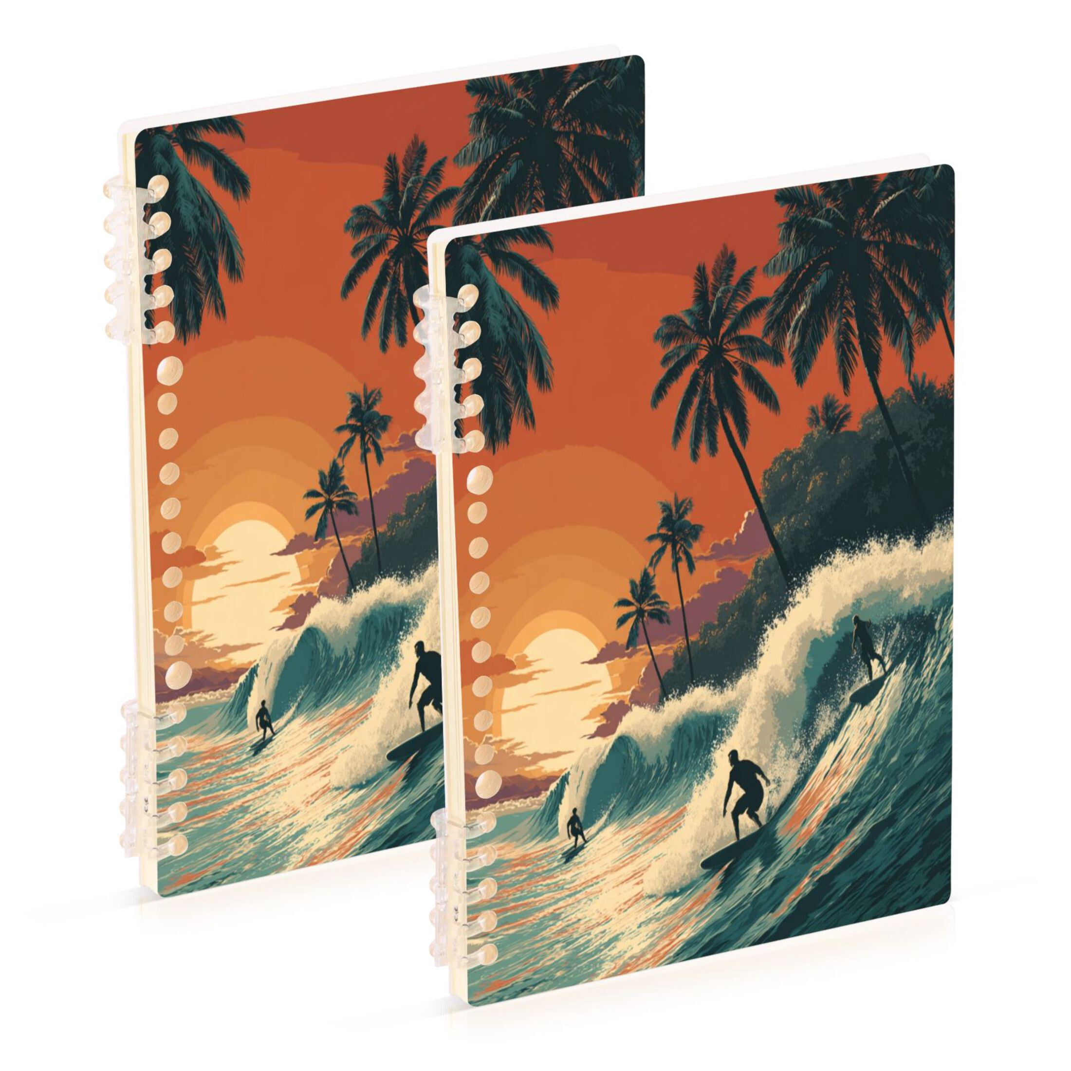 2PCS Notebook 8.3x5.7x0.4 Inch Journey Note Diary Hardcover Notebook 60 ...