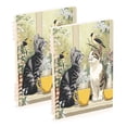 2PCS Notebook 8.3x5.7x0.4 Inch Journey Note Diary Hardcover Notebook 60 ...