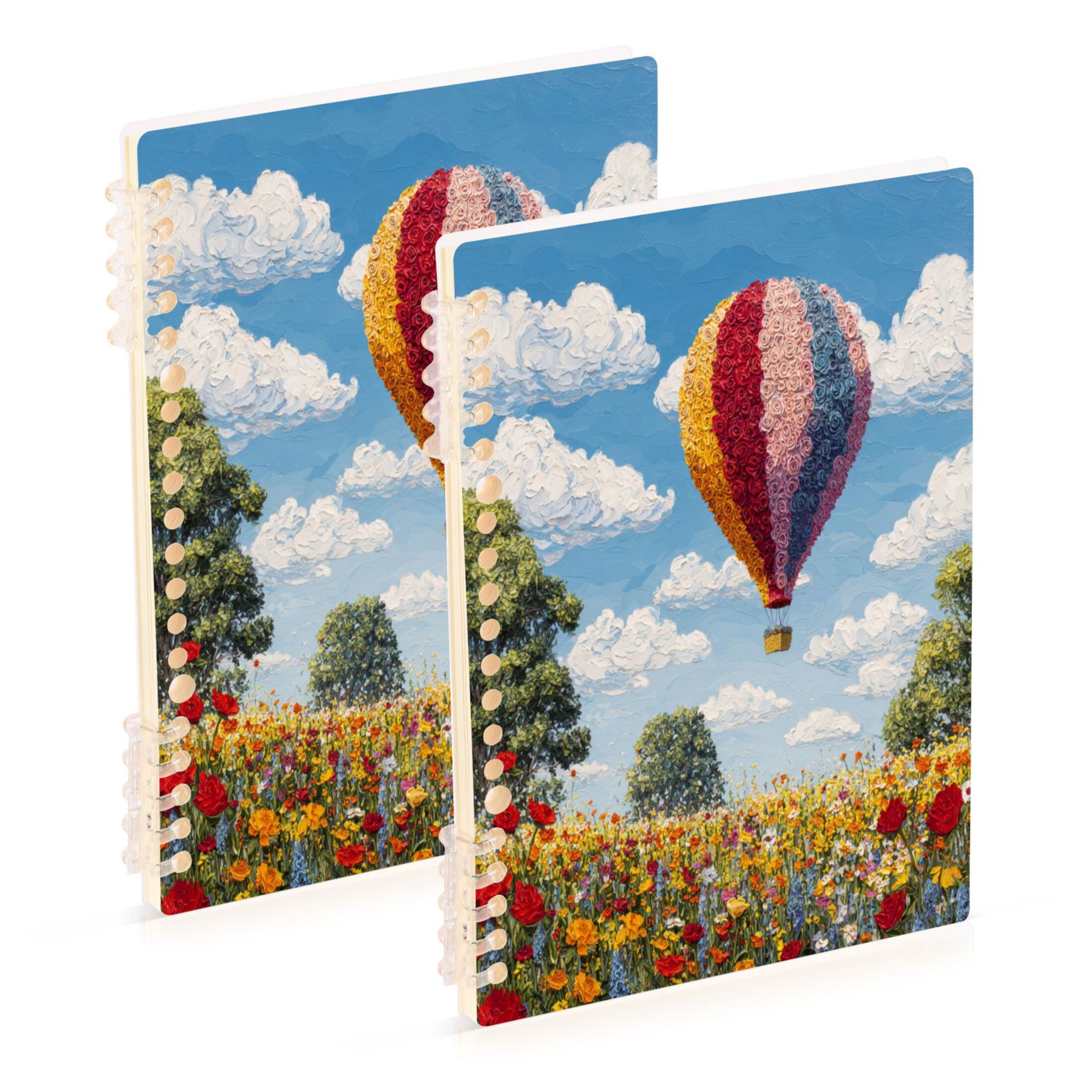 2PCS Notebook 8.3x5.7x0.4 Inch Journey Note Diary Hardcover Notebook 60 ...