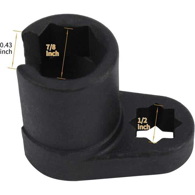 2PCS O2 Sensor Socket, 1/2" Drive 7/8" 22mm Hex Offset Socket Universal ...