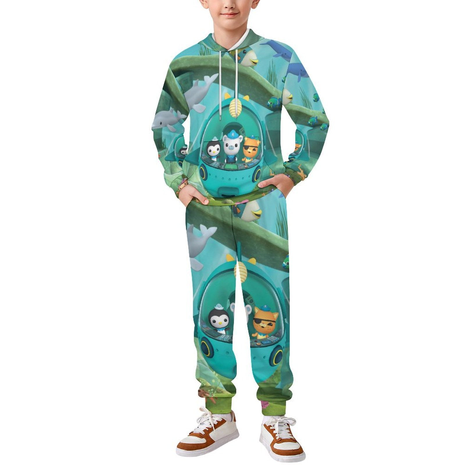 2PCS Octo-Naut Tracksuit Outfit Hoodie Sweatshirt & Jogger Pant For ...