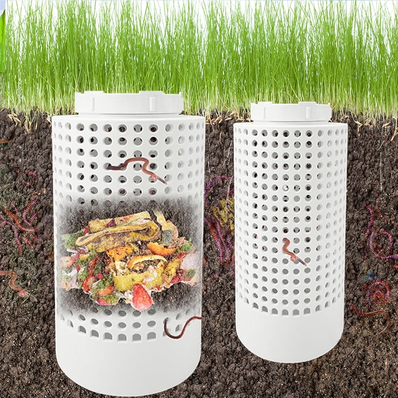 2PCS Outdoor Compost Bin Underground Worm Farm Compost Bin Kit with ...