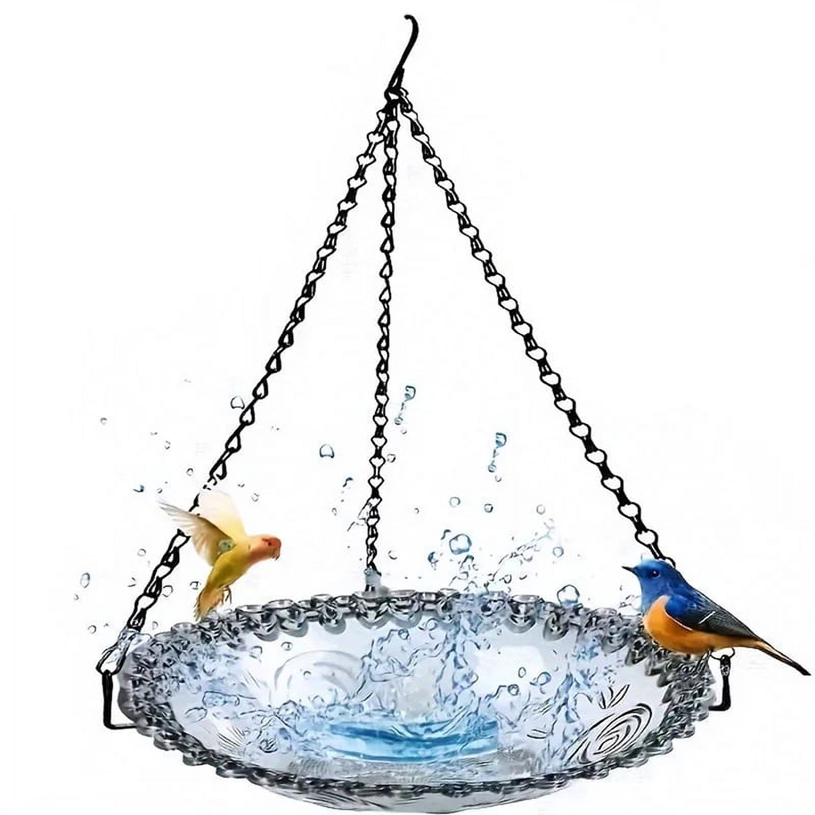 2PCS Outdoor Hanging Bird Feeder Garden Decoration Bird Bath Tray Water ...