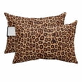 2PCS Outdoor Pillow for Chaise Lounge Chair Abstract Leopard Texture ...