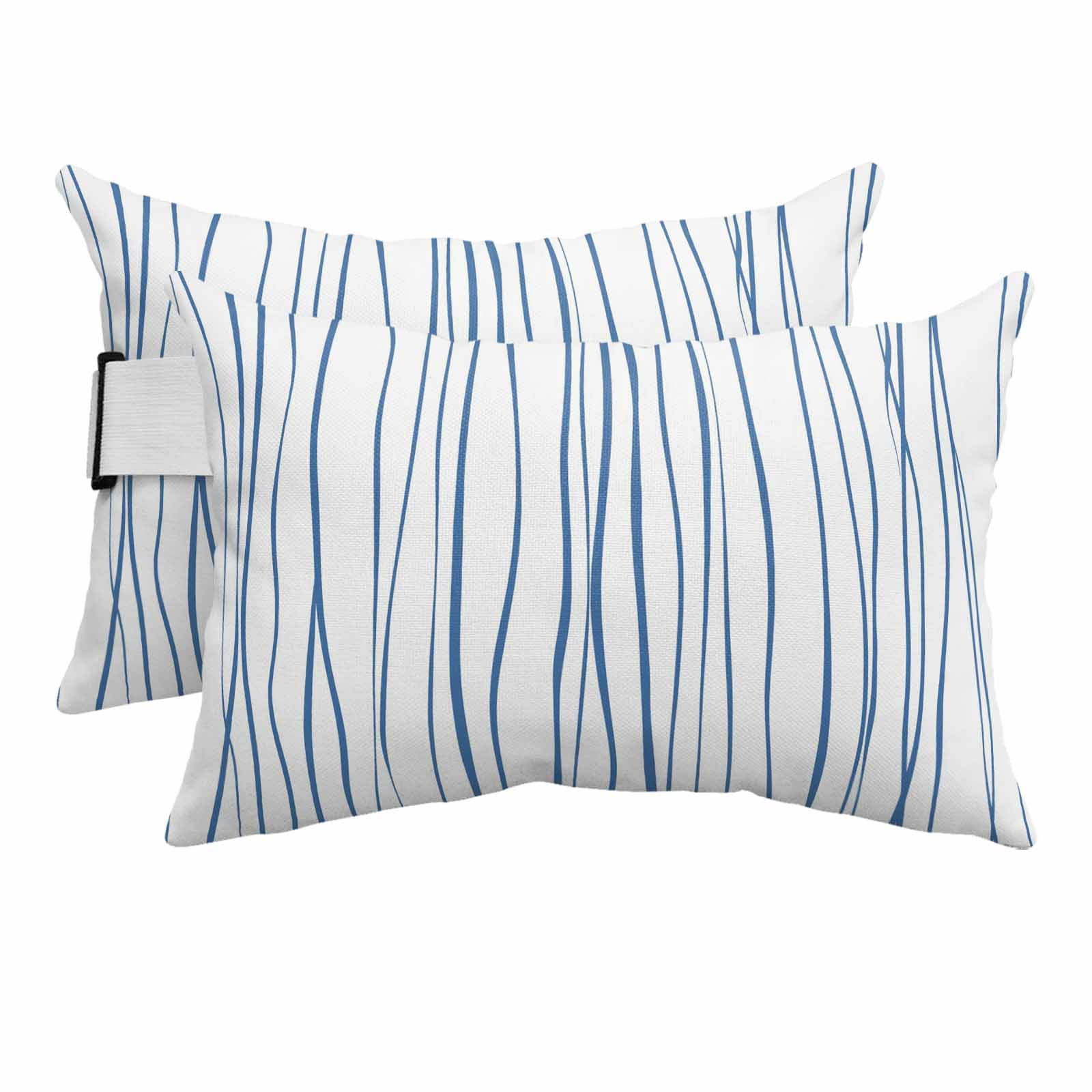 2PCS Outdoor Pillow for Chaise Lounge Chair Abstract Lines Texture ...