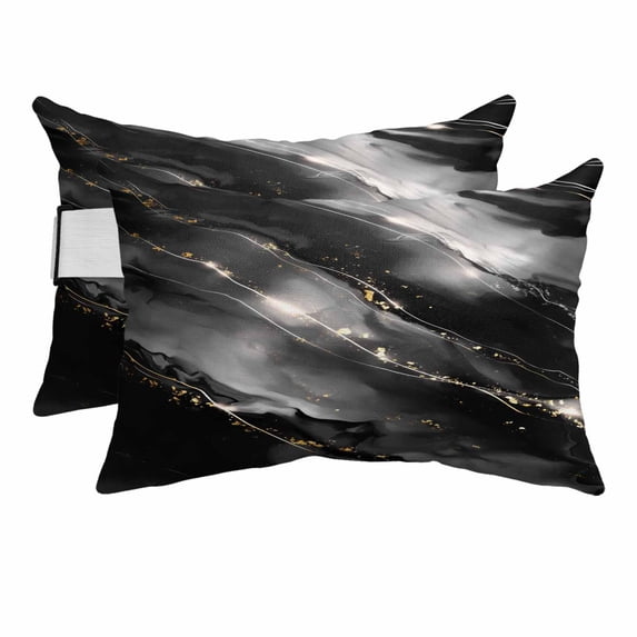 2PCS Outdoor Pillow for Chaise Lounge Chair Abstract Marble Texture ...