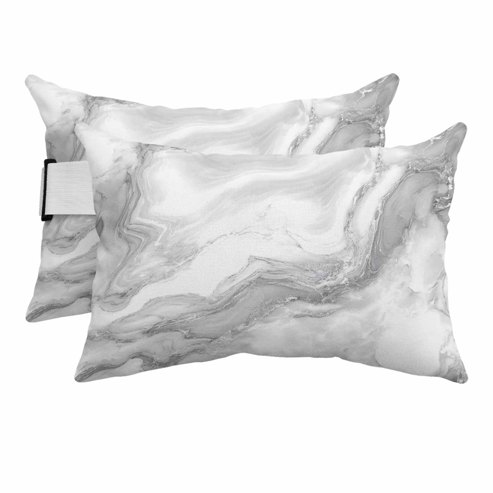 2PCS Outdoor Pillow for Chaise Lounge Chair Abstract Marble Texture ...