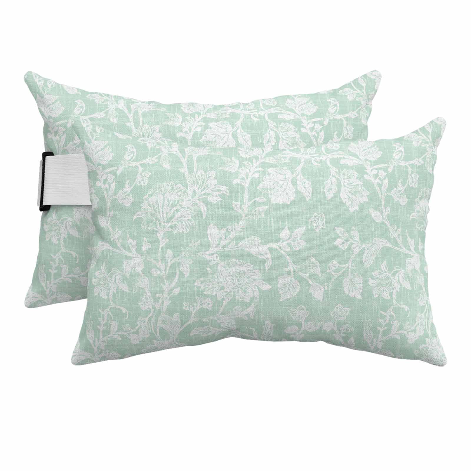 2PCS Outdoor Pillow for Chaise Lounge Chair Abstract Rustic Flower ...
