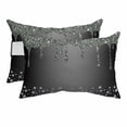 2PCS Outdoor Pillow for Chaise Lounge Chair Abstract Shining Diamond ...