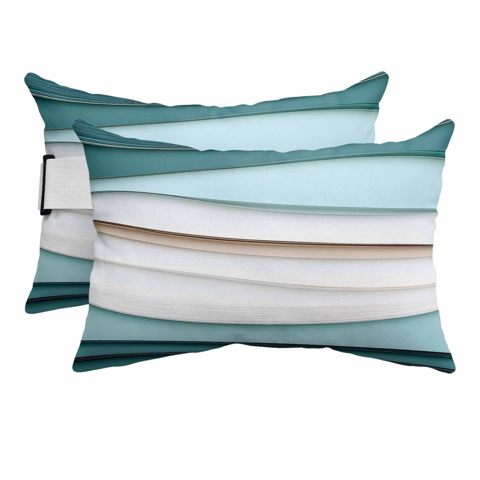 2PCS Outdoor Pillow for Chaise Lounge Chair Abstract Water Ripple ...