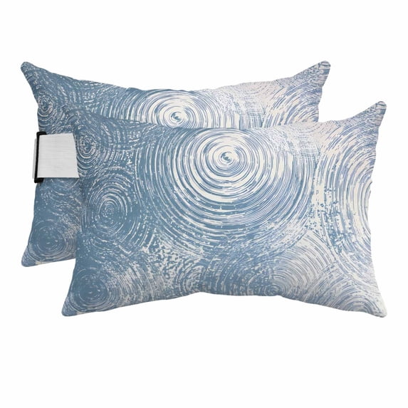 2PCS Outdoor Pillow for Chaise Lounge Chair Abstract Water Ripple ...