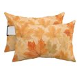 2PCS Outdoor Pillow for Chaise Lounge Chair Autumn Maple Leaf Orange ...