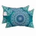 2PCS Outdoor Pillow for Chaise Lounge Chair Bohemian Abstract Flower ...