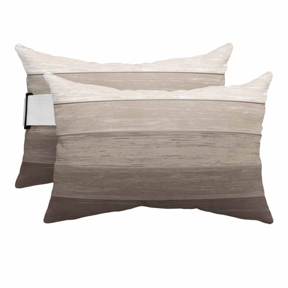 2PCS Outdoor Pillow for Chaise Lounge Chair Brown Retro Wood Board ...