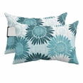 2PCS Outdoor Pillow for Chaise Lounge Chair Farm Green Sunflowers ...