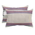 2PCS Outdoor Pillow for Chaise Lounge Chair Independence Day Red Blue ...