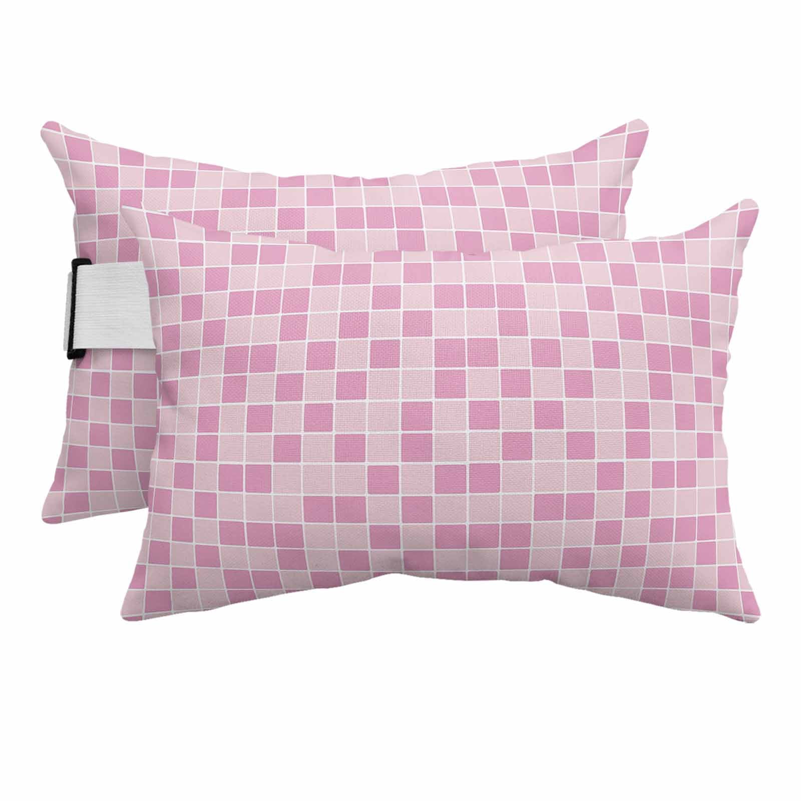 2PCS Outdoor Pillow for Chaise Lounge Chair Modern Geometric Square ...