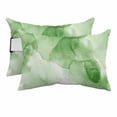 2PCS Outdoor Pillow for Chaise Lounge Chair Modern Green Ombre and Gold ...