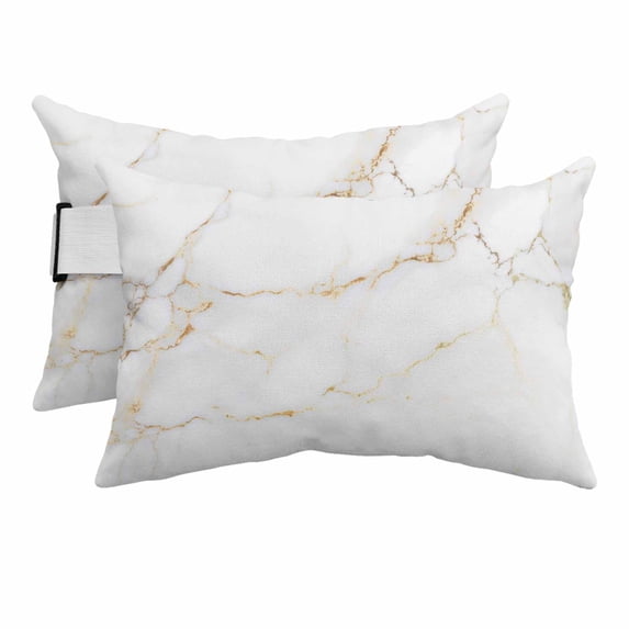 2PCS Outdoor Pillow for Chaise Lounge Chair Modern Marble Texture ...