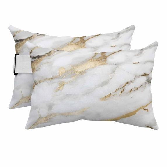 2PCS Outdoor Pillow for Chaise Lounge Chair Modern Simple Marble ...