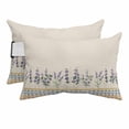 2PCS Outdoor Pillow for Chaise Lounge Chair Purple Lavender Floral ...