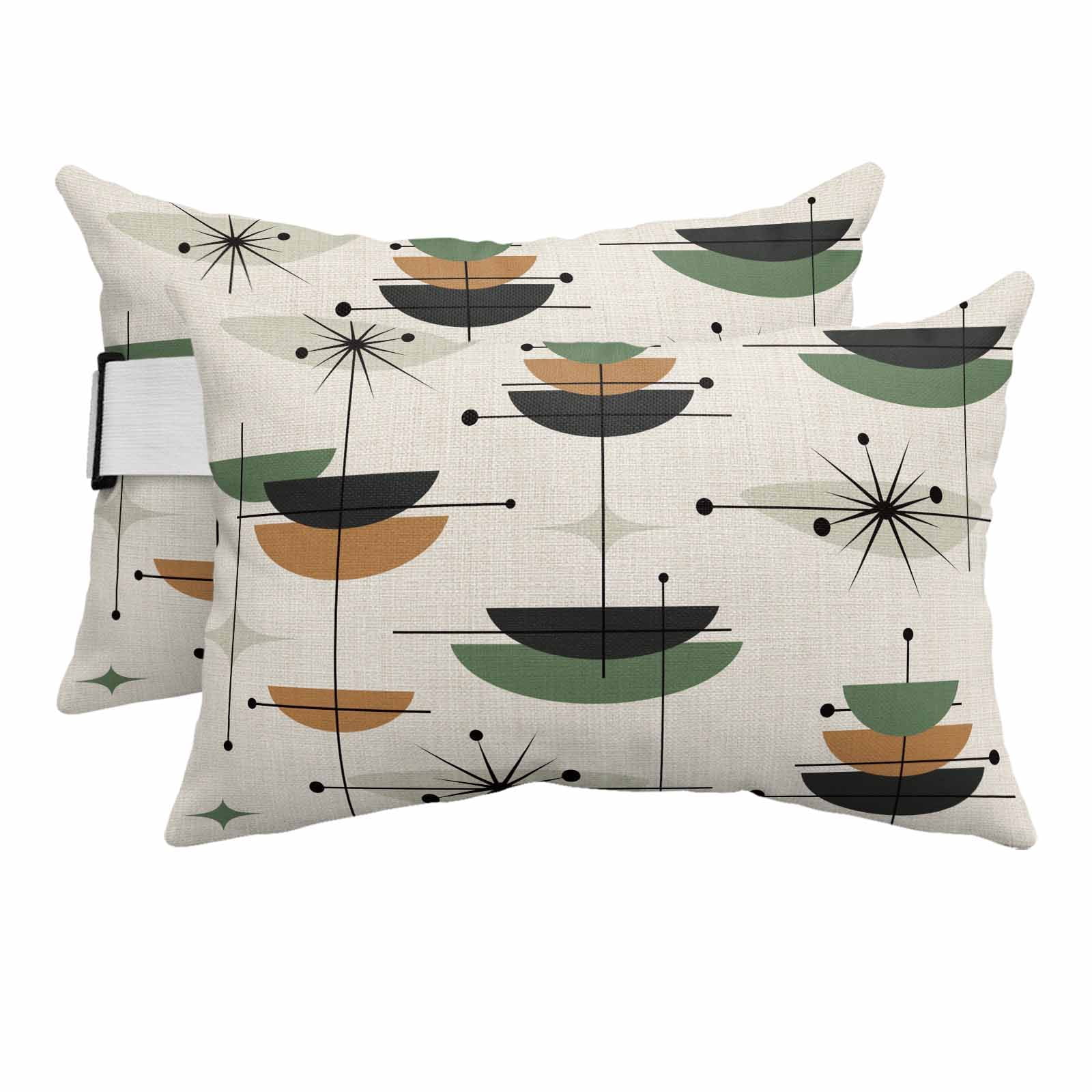 2PCS Outdoor Pillow for Chaise Lounge Chair Retro Bohemian Pattern ...