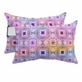 2PCS Outdoor Pillow for Chaise Lounge Chair Retro Boho Ethnic Geometric ...