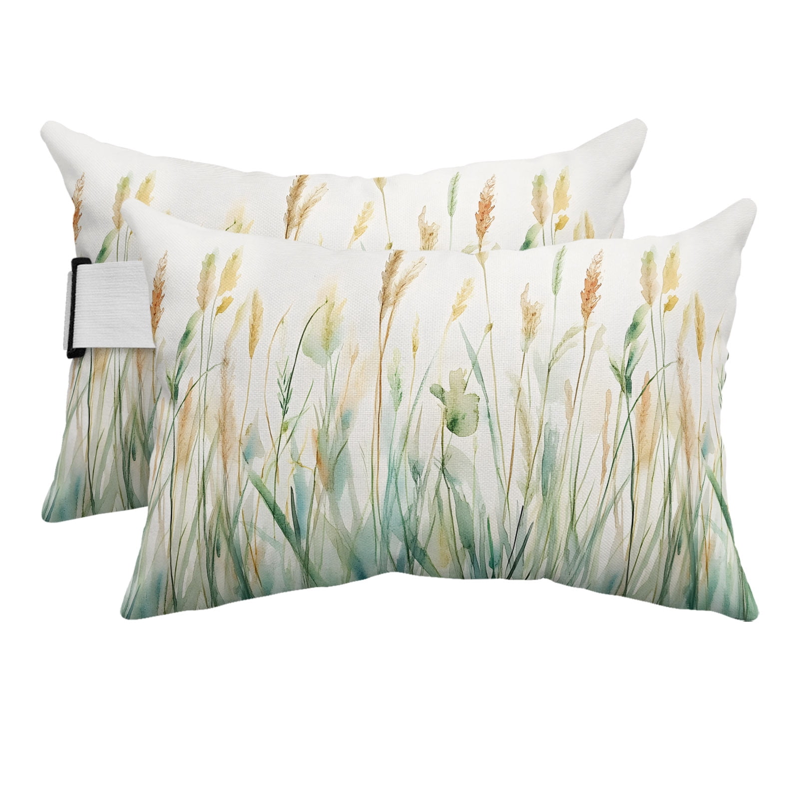 2PCS Outdoor Pillow for Chaise Lounge Chair Retro Spring Thatch ...
