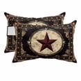 2PCS Outdoor Pillow for Chaise Lounge Chair Rustic Texas Western Stars ...
