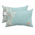 2PCS Outdoor Pillow for Chaise Lounge Chair Summer Starfish Shell ...