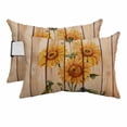 2PCS Outdoor Pillow for Chaise Lounge Chair Sunflower Plant Still Life ...
