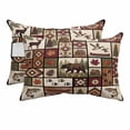 2PCS Outdoor Pillow for Chaise Lounge Chair Village Bear Deer Maple ...