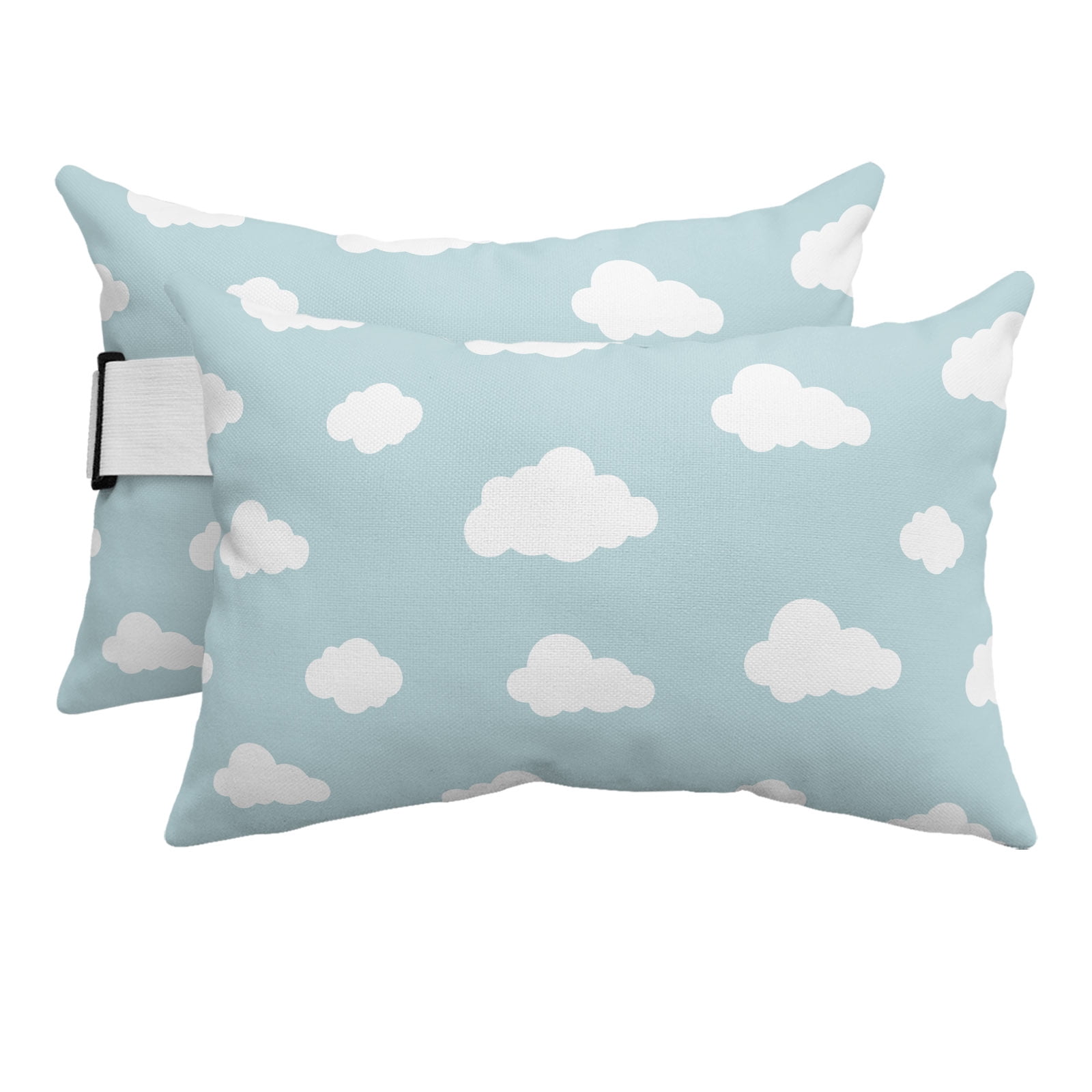 2PCS Outdoor Pillow for Chaise Lounge Chair White Clouds Blue Sky ...