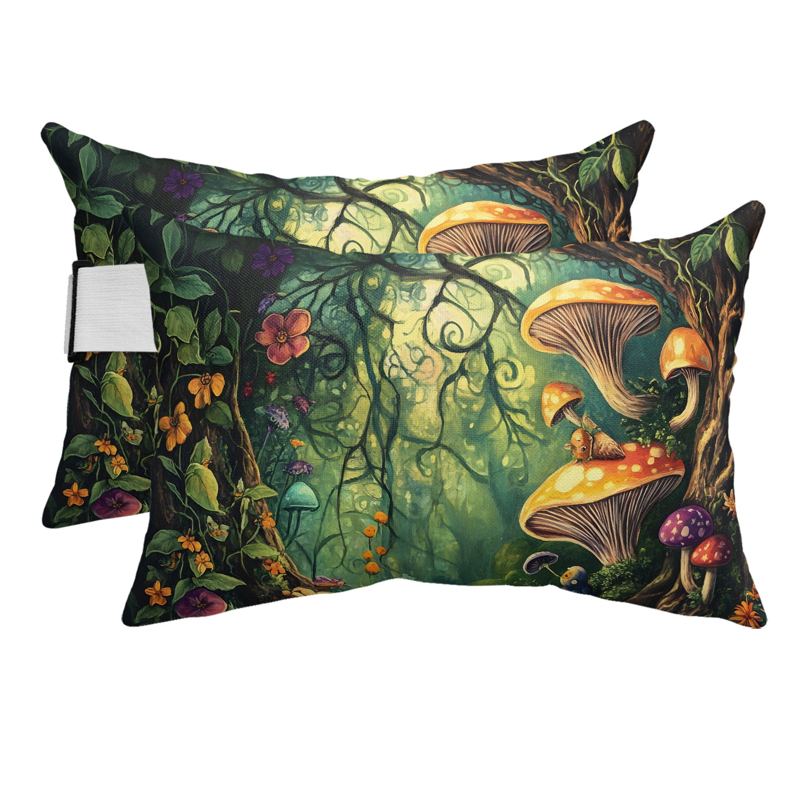 2PCS Outdoor Pillow for Chaise Lounge Chair Wild Natural Forest ...