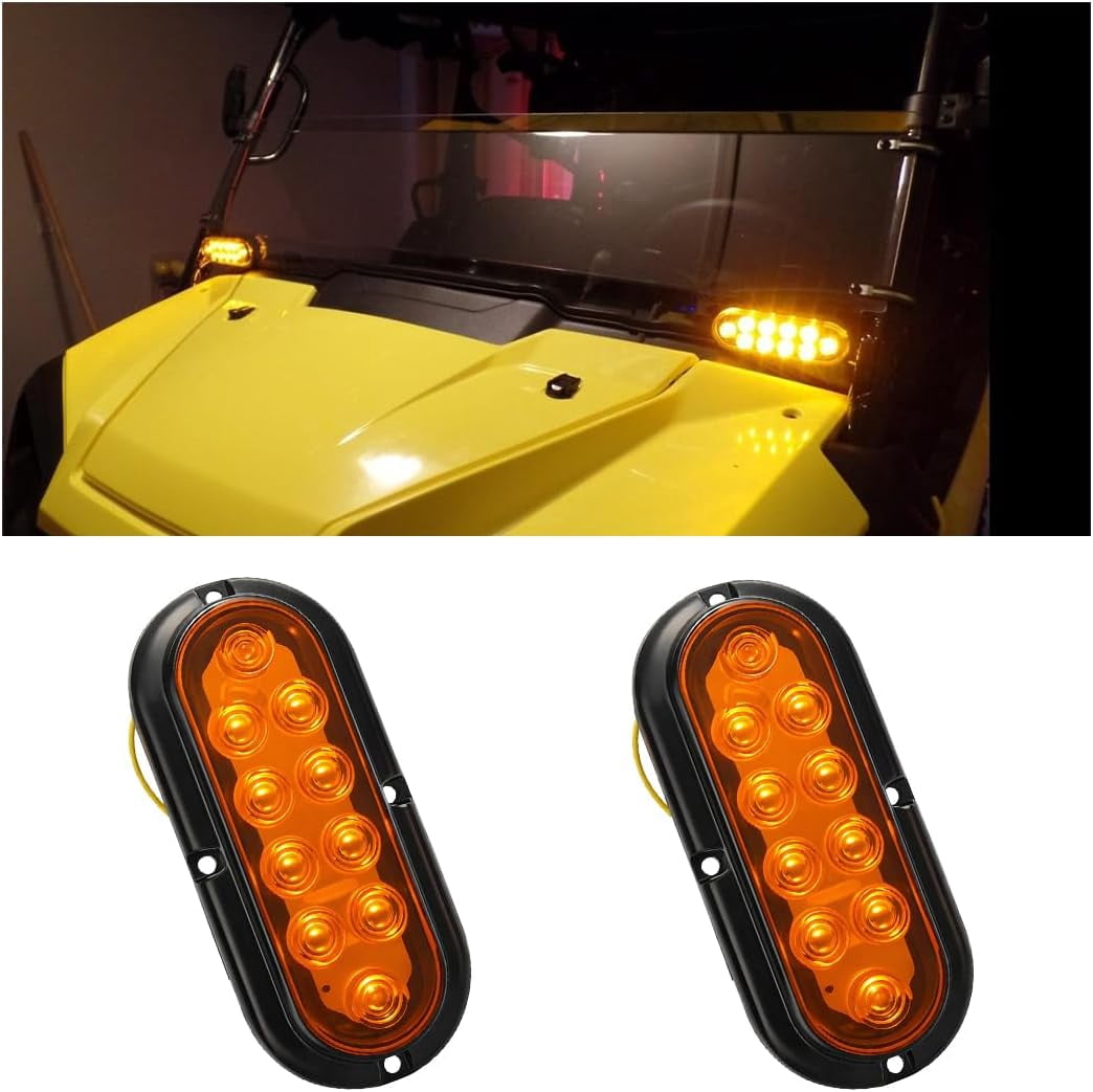 2PCS Oval Car LED Trailer Tail Lights, Surface Mount Automotive Stop ...